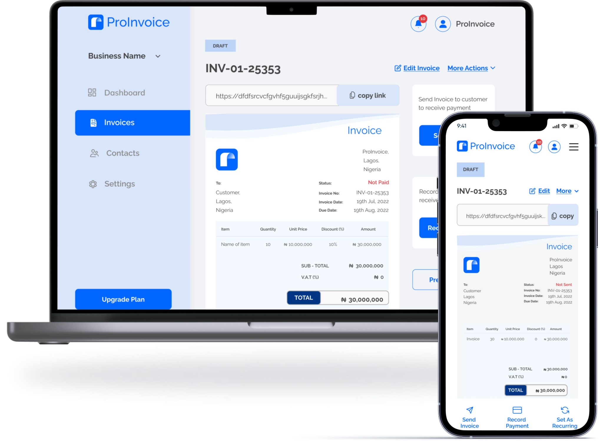 Free Invoicing Software for Small businesses & Freelancers – ProInvoice ...